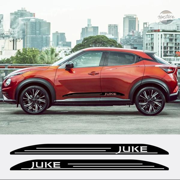 2枚セット 車のドアサイドスカートステッカー 日産ジュークスポーツ F15 F16 オートチューニングアクセサリー スタイリッシュなビニールフィルム装飾デカール