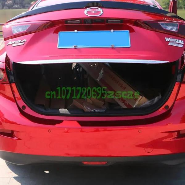 マツダ 3 アクセラ セダン 2014 2015 2016 2017 リアブートドアトランクカバートリムテールゲートガーニッシュモールディングストリップカーアクセサリー