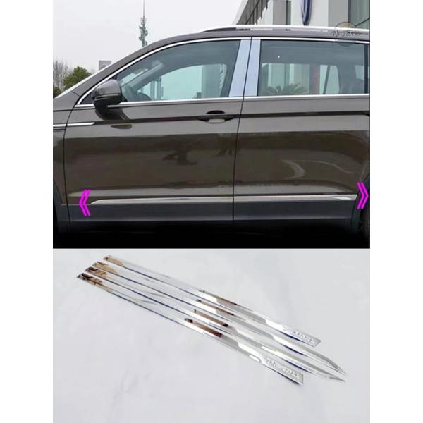 フォルクスワーゲン VW ティグアン L 2017-2022 用アクセサリー サイドドアモールディング ボディストリップ ストリーマープロテクション リッドモールディングカバーキット トリム