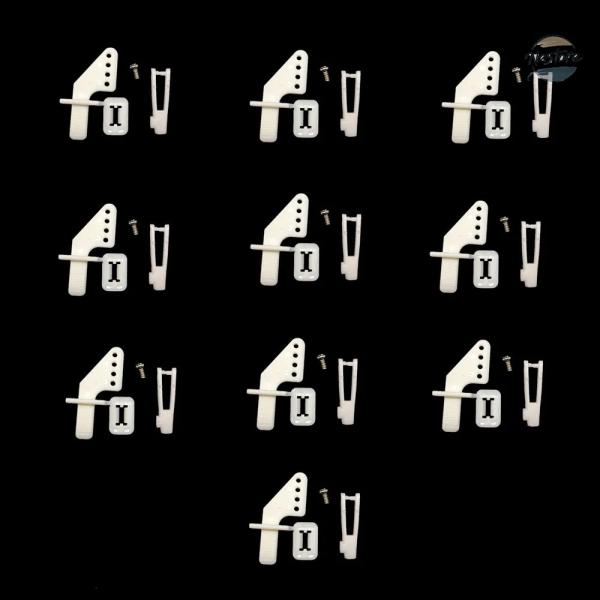 10/20セット KT ラダーアングル 4穴 ナイロンコントロールホーンとクレビス 21mmセット ラダー エルロン エレベーター RC固定翼飛行機