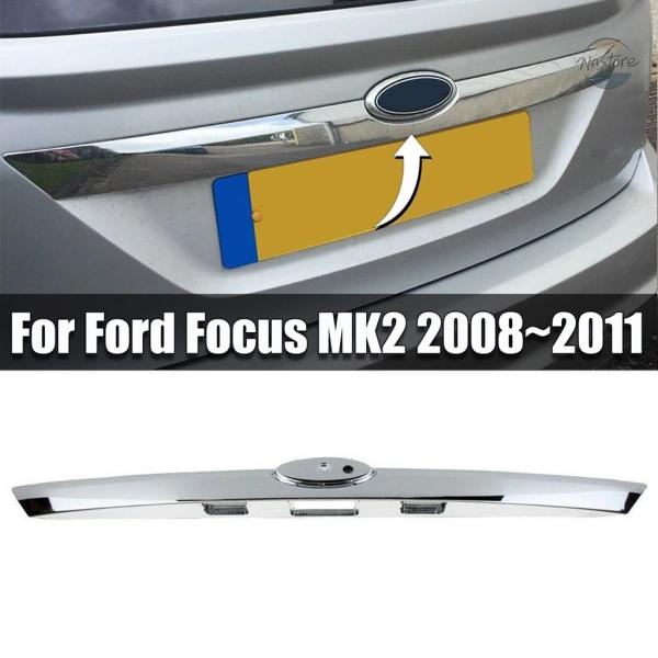 クロームシルバーリアテールゲートブーツリフトゲートストリップハンドル 1個 FORD FOCUS MK2/FOCUS MK2 2008~2011 1581833