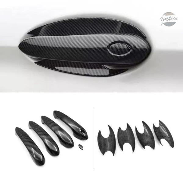 BMW 3シリーズ G20 G28 2020 2021 2022 2023 ABSカーカーボンファイバーテクスチャ外装ドアハンドルドアボウルカバー装飾トリム