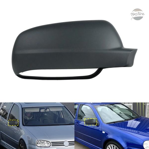 ANGRONG プライム仕上げ 右側ウィングミラーカバーキャップ ケーシング VW ゴルフ MK4 97-04 ボーラ 98-05用