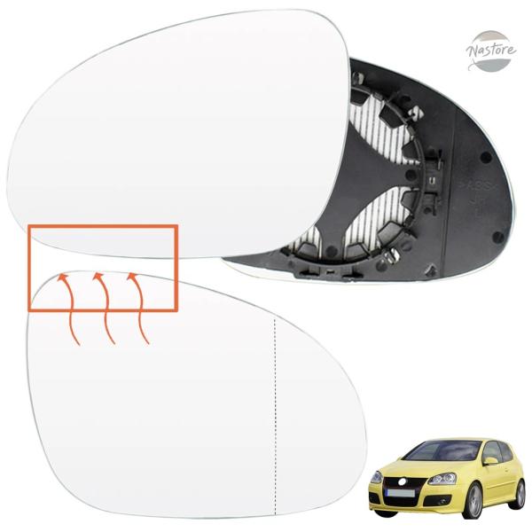車用 左右サイドバックミラー ホワイトガラス ヒーター付き VW ゴルフ 5 MK5 ジェッタ パサート B6 2006 - 2009 自動車部品 リアビュー