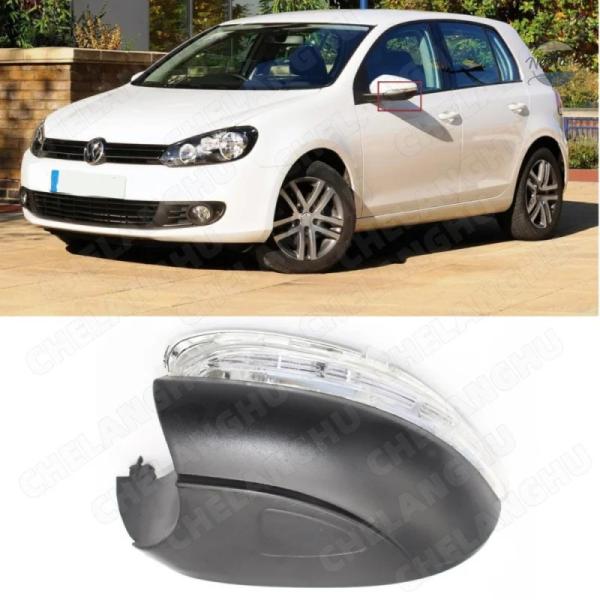 VW ゴルフ 6 A6 MK6 GTD R20 2009 2010 2011 2012 2013 用 左側 カースタイリング リアミラー LED ターンシグナルインジケーターライトランプ
