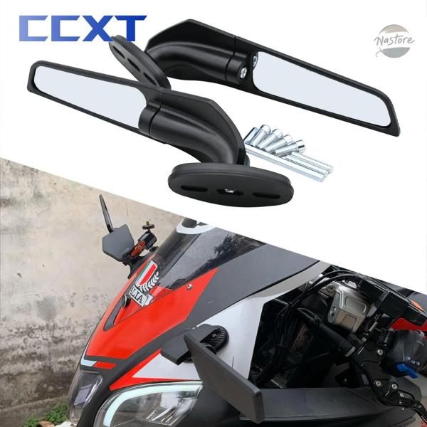 ミラー改造 ウィング調整可能回転バックミラー Aprilia GPR250R APR250 RS660 RS125 RS250 Honda CBR CBR650R用