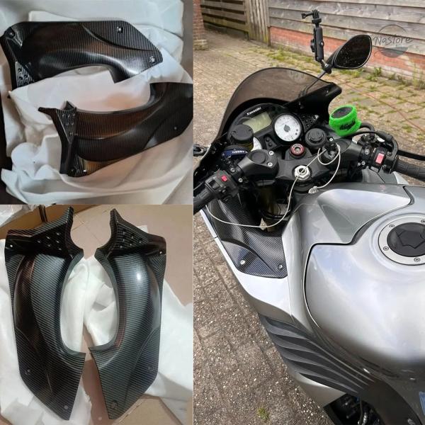 Kawasaki ZX-14R ZX 14R 2006 -2011 ZX14R ZZR 1400 ダッシュカバーフェアリングアッパーフロントノーズカウルエアインテークダクトサイドカバーパネル