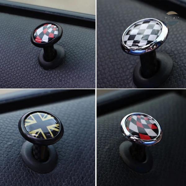 Mini Cooper JCW S One R55 R56 R60 R61 F54 F55 F56 F60 Countryman用カーアクセサリー 2個 車の窓ドアロックピンカバーステッカー