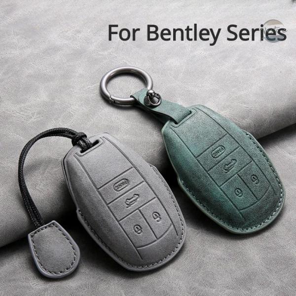 Bentley Bentayga 2017-2021 2AHMV-YK1用レザーカーキーケースカバー Bentley用