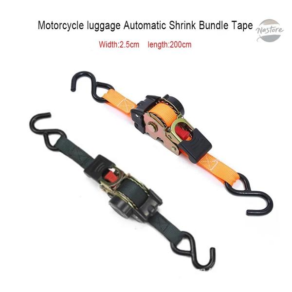2M自動収縮バンドルテープ引き込み式ベルト荷物固定テンショナー引き込み式自動ラチェットストラップ自動車・オートバイ用