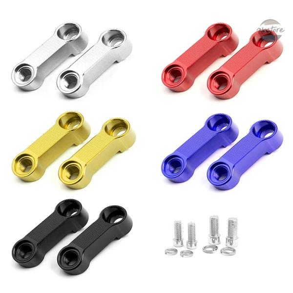 2PCSユニバーサルオートバイバックミラー延長ライザー延長アダプター改良フロント転送ベース拡張ブラケット