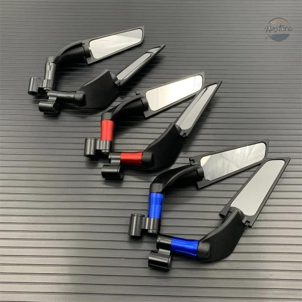 ユニバーサル調節可能回転ミラー オートバイ用ステルスウィングレット YAMAHA MT-03 MT-07 MT-09 R1 R3 R7 XMAX KTM BMW用