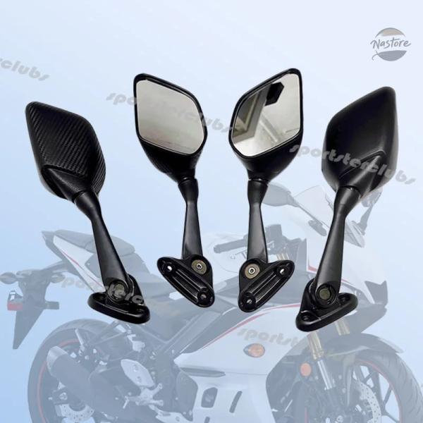 YAMAHA YZF-R3 YZF-R25 2019-2024 YZF R3 R25 YZFR3/25 2020 2021 2022 2023 OEスタイル バイク用カーボン製リアビューサイドミラー