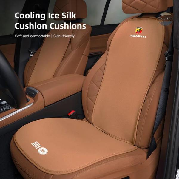 車用アイスシルククッションシートカバープロテクターフロントリアマットシートバックレストFIAT Abarth 500 Tipo FR Panda Argo Freemont Viaggio