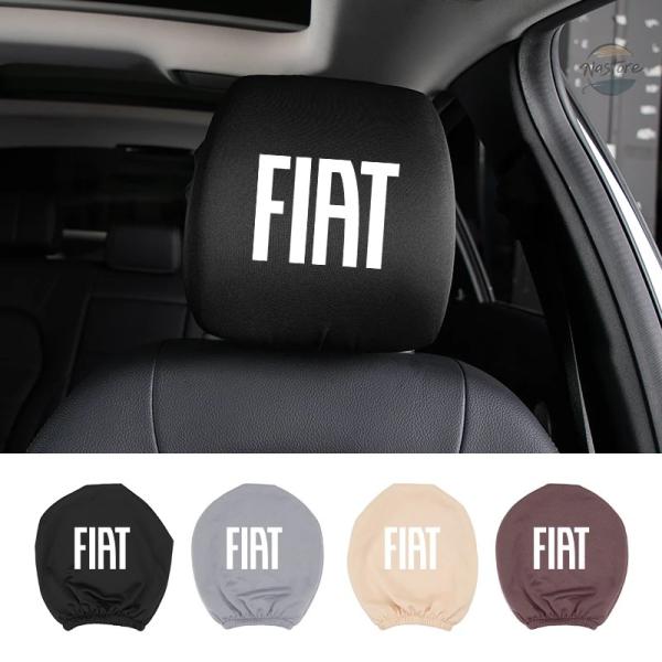 車用ヘッドレストカバー ソフトシートヘッドレストカバー 自動車アクセサリー FIAT Grande Punto 500 Abarth Tipo Panda Ducato Freemont Doblo