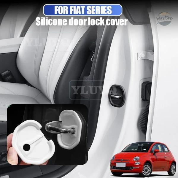 フィアット500 L X 500C アバルト595 パンダ フィオリーノ プント ブラボー Qubo 車ドアダンピングクッション シリコンドアロックバックルアクセサリー