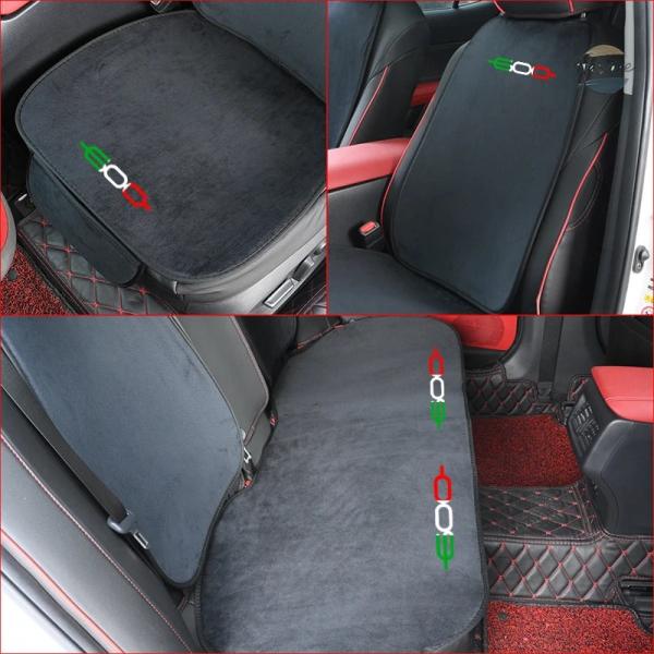 カースタイリング 車用 ソフト プラッシュ シート クッション 暖かい 冬用 パッド マット FIAT 600 E 600L 600S 600 レッド 600 La Prima 2023 2024 アクセサリー