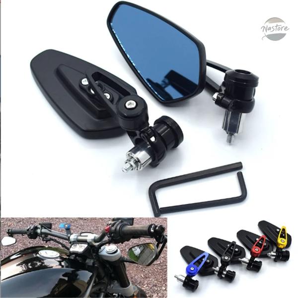 1ペアユニバーサルオートバイアルミミラーハンドルバーエンドYAMAHA FZ6S FZ6N FZ6R YBR 125 MT-03 MT-25 FAZER600
