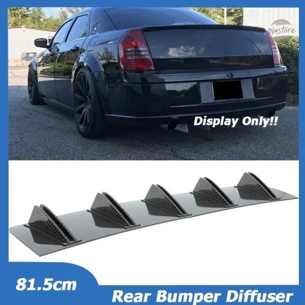 81.5CM 汎 クライスラー 300 SRT8 300C リア バンパー ディフューザー 5シャークフィンスプリッタースポイラー ボディキット ステッカー カーアクセサリー
