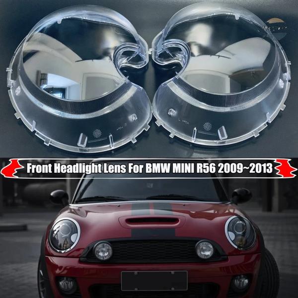 BMW MINI R56 COOPER 2009 2015 左/右フロント ヘッドランプ レンズ カバー クリアランプシェード クリアカー ヘッドライト カバー