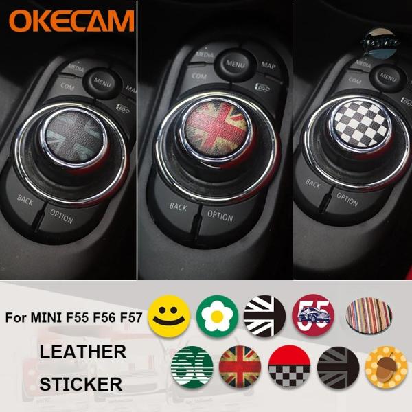 MINI COOPER F55 F56 F57 COUNTRYMAN CLUBMAN スタイリング アクセサリー 車 セントラル コントロール マルチメディア ボタン カバー トリム ノブ ステッカー