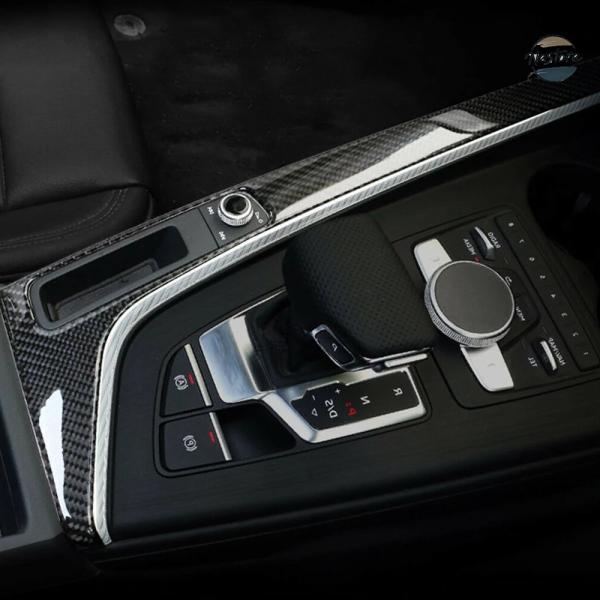 PRECISE FOR A4 B9 S4 8W RS4 A5 F5 S5 RS5 カーボン ギア シフト パネル ステッカー ギア シフト コントロール カバー トリム RHD