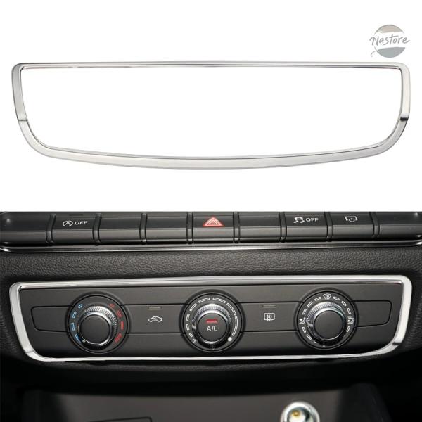 アウディ A3 8V 2013 19 アクセサリー ステンレス カー エアコン AC ノブ パネル カバー ステッカー