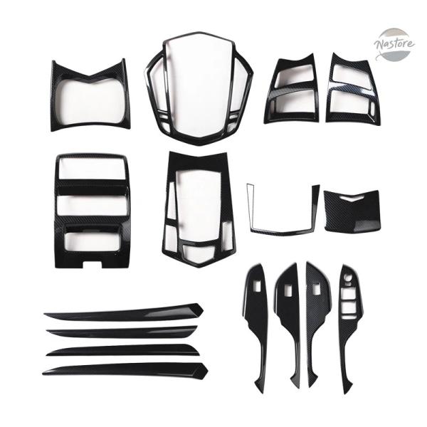 2010 2015年式 キャデラック SRX カーボンカラーピーチ内装 トリム ステッカー スパンコール