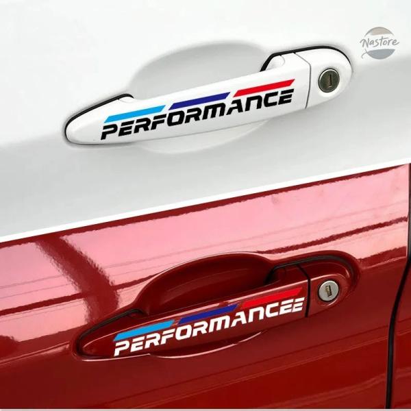 M POWER PERFORMANCE 車体 ホイールキャップ ドアハンドル ステッカー 4枚 BMW E46 E53 E60 E61 E34 E70 E85 E87 E90 E83 F10 F20 F30 F35