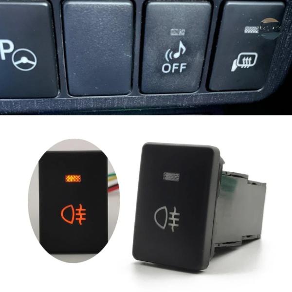 スズキ ジムニー 2019 21 オレンジ LED ライト リア フォグランプ スイッチ ボタン 接続ワイヤー付き