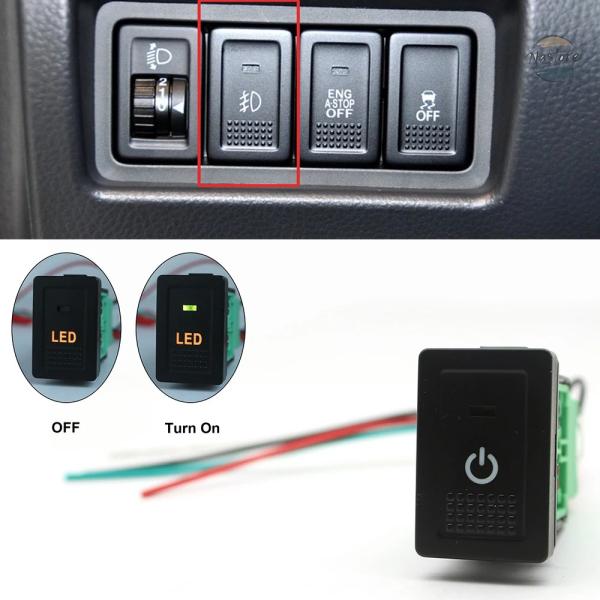 車 LED フォグランプ スポットライト 音楽 電源オンオフスイッチ プッシュ ボタン ライトバー スイッチ スズキ SX4 スイフト グランド ビターラ 06 12