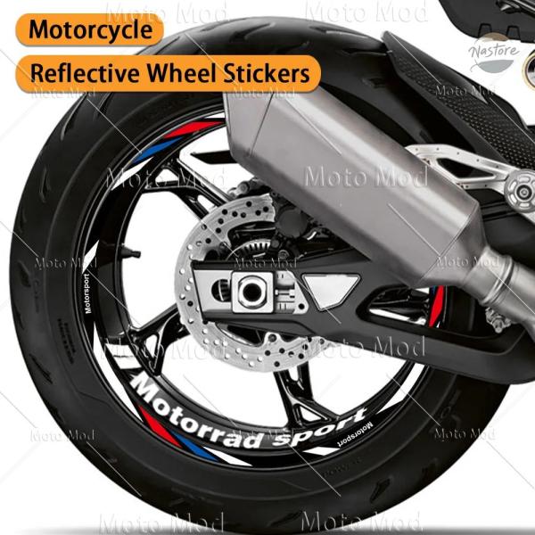 オートバイホイールステッカー リムデカール ハブストライプテープ アクセサリー BMW F900R F800R F900XR S1000RR S1000R S1000XR R1200R R1250RS用