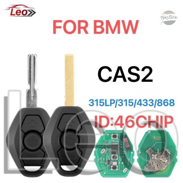 Leo 車リモートキー 5WK49147 5WK49125 BMW CAS2 1 3 5 X5 E46 E60 E61 E63 E64 E70 E87 315LP/315/433/868MHZ ID46CHIP 用。