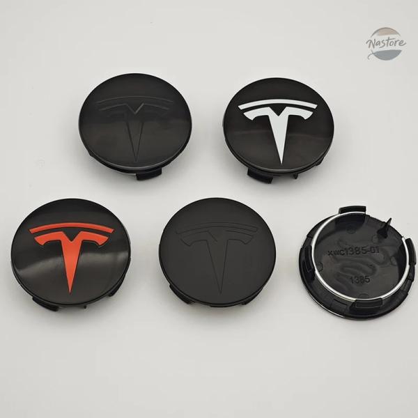 4個 56MM ABS TESLA MODEL 3 MODEL Y カバー ハブキャップ ホイールキャップセンター TESLA MODEL Y XS 自動車アクセサリー