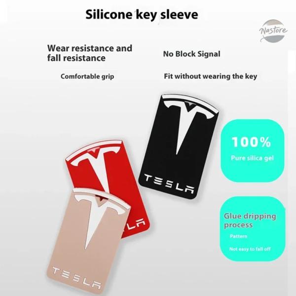 TESLA MODEL 3/MODEL Yキーカバー アクセサリー互換性シリコンキーカード ホルダー ケース