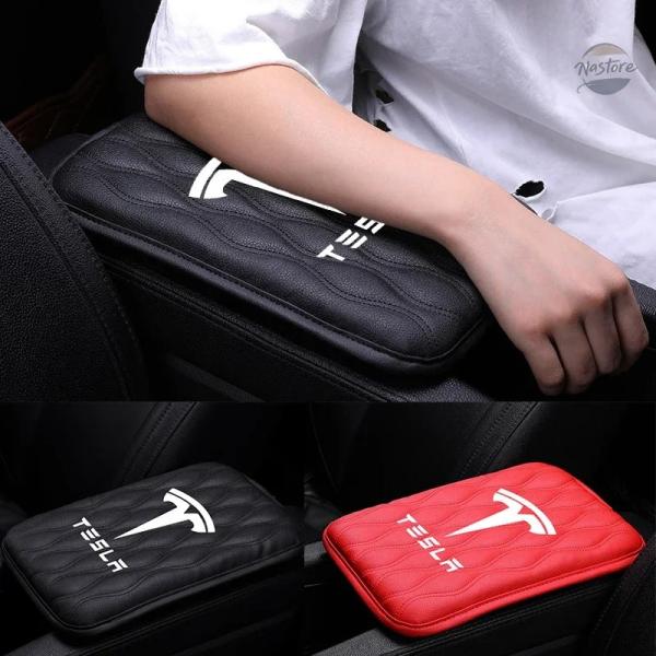 車 レザー センター コンソール アームレスト ボックス パッド カバー マット TESLA MODEL 3 Y S X ROADSTER P85D P90D P100D アクセサリー