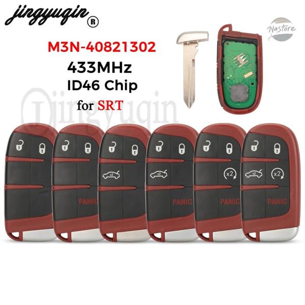 M3N 40821302 レッド カーリモートキー 433MHZ ID46 チップ ダッジ チャレンジャー チャージャー ダート デュランゴ クライスラー 300 ジープ SRT