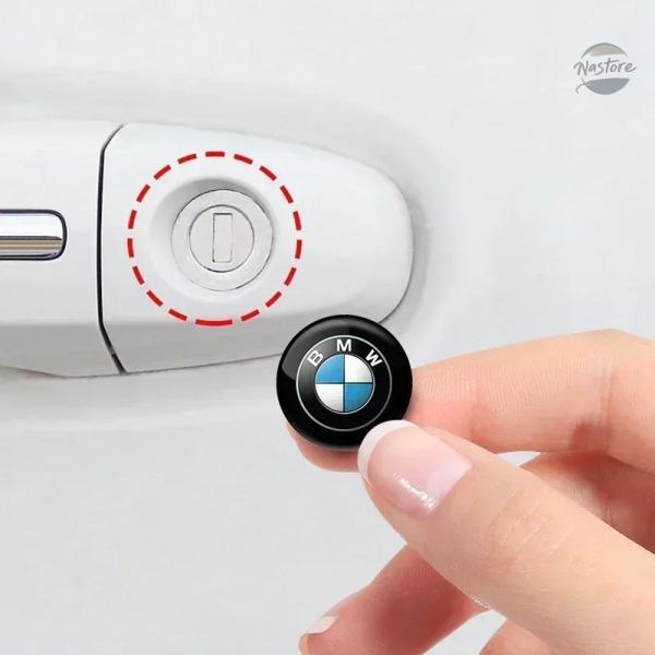 2個 カー スタイリング ロック キーホール ステッカー 装飾 BMW M POWER PERFORMANCE F10 F31 E36 E39 E87 E90 X3 X5