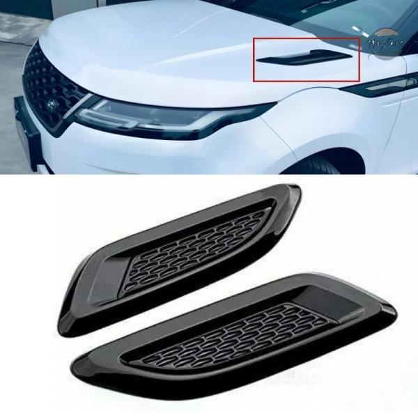 レンジローバー イヴォーク 2011 2018 ABS 車 エアインテークインレット ボンネット フード スクープベント ステッカー 装飾 カバー 2個