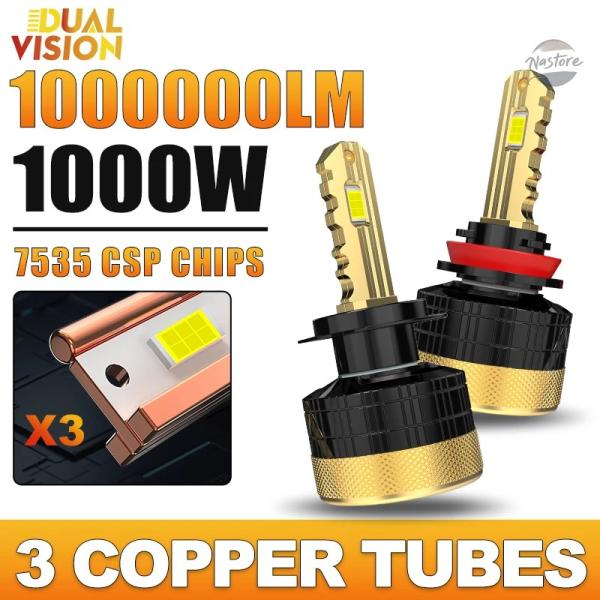 1000W H7 H4 H11 LED CANBUS ランプ 9005 HB3 9006 HB4 H8 H9 9012 HIR2 車 LED ヘッドライト バルブ 1000000LM 12V オート ヘッドランプ 6000K ホワイト