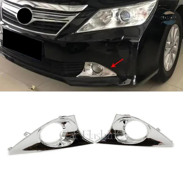車 LEDフロント バンパー フォグランプ フォグランプ カバー トヨタ CAMRY AURION V50 2012 15 クローム トリム ハーネス 配線 グリル
