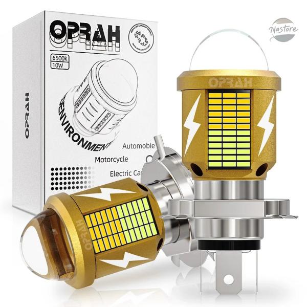 OPRAH LED H4 H6 BA20D バイク ヘッドライト バルブ CANBUS 4014SMD 超高輝度 エクスプローラー スポットライト フォグランプ ホワイト イエロー 12V