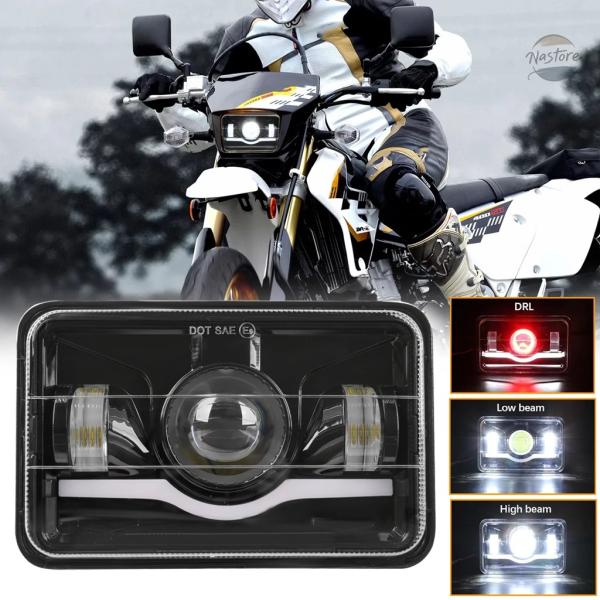 プロジェクター 4インチX6インチ LED ヘッドライト H4656 H4651 LED ヘッドランプ スズキ DRZ400S DRZ400SM DRZ250 DRZ400 DRZ400E DR200S DR650S DR650SE