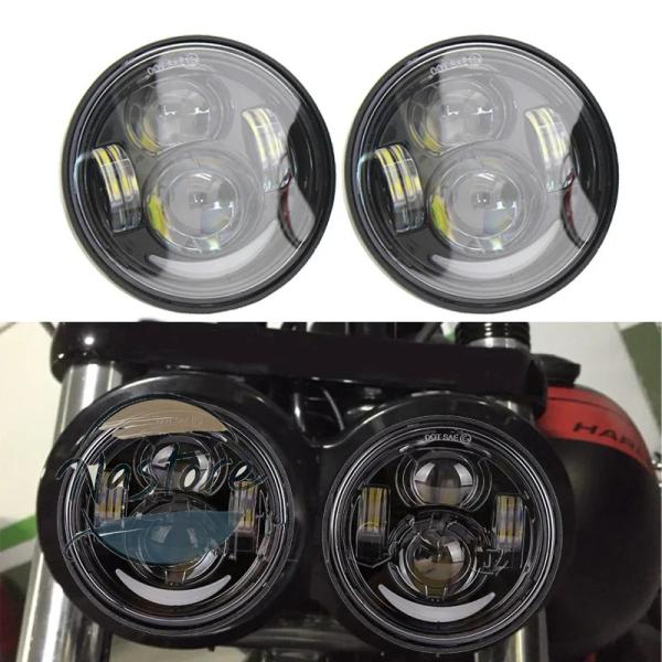 バイク ヘッドライト ヘッド ライト 4.5インチ ツイン デュアル led fat bob fxdf インチ08以降 プロジェクターラ当店の商品は海外製品が主となります。画像をよくご確認お願いします。・商品はTOPもしくは、オプションでご...