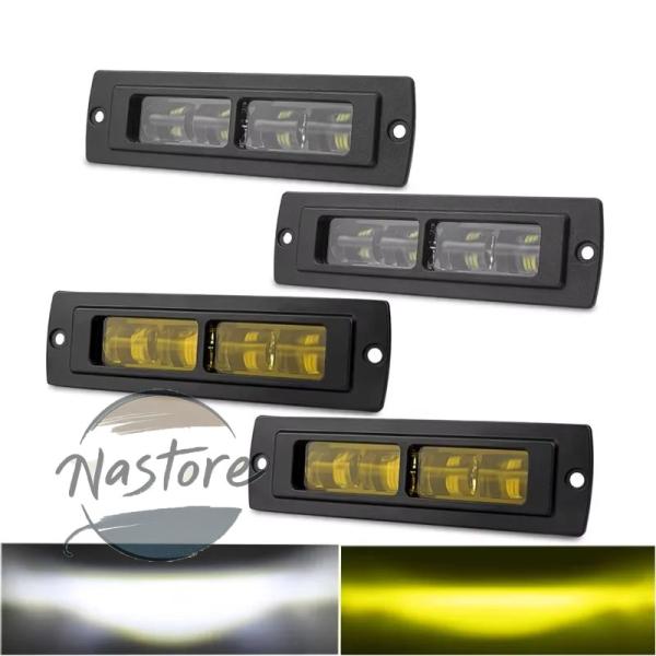 フォグランプ 7インチ 4000k 6000k フラッシュマウント led ワークライトバー バックライト ドライビング オフロード トラック 4x4 バス atv rv当店の商品は海外製品が主となります。画像をよくご確認お願いします。・商...