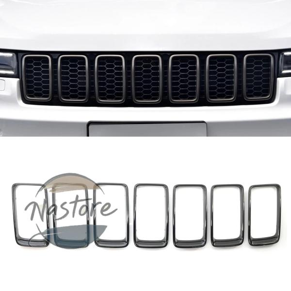 ジープ jeep グリル チェロキー グランドチェロキー グランド 2014-2016 グロスブラック abs プラスチック リング 7個セット カスタムパーツ 部品当店の商品は海外製品が主となります。画像をよくご確認お願いします。・商品は...
