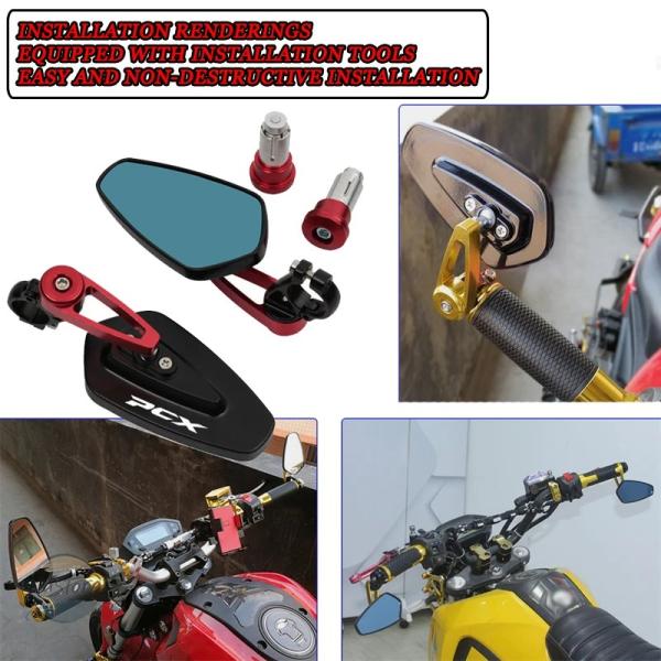 ホンダ PC X 125PC X 150PC X 160PC X125PC X150PC X160 バイク HANDLE INSERTION REARVIEW MIRROR バイク SIDE VIEW MIRROR