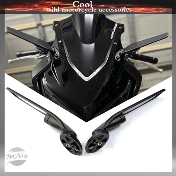 MODIFIED バイク REARVIEW MIRRORS WIND WING ADJUSTABLE ROTATING SIDE MIRRORS スズキ GSX R 150 1100 1300 750 600 GSXR 125