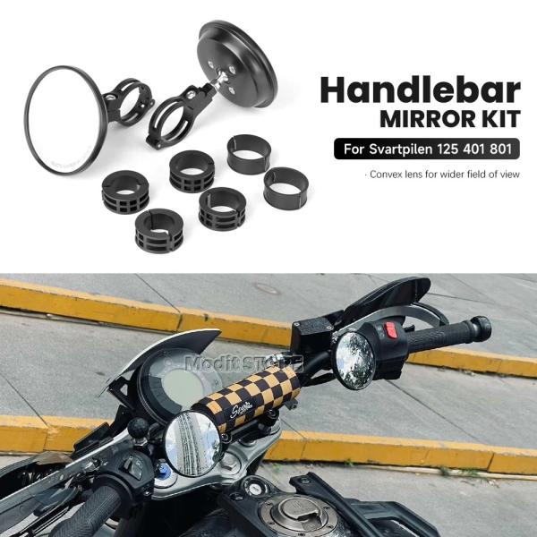 FOR ハスクバーナ SVARTPILEN 801 401 125 バイク TRAIL MIRRORS BLIND SPOT MIRROR WIDE ANGLE ADJUSTABLE HANDLEBAR SIDE MIRRORS