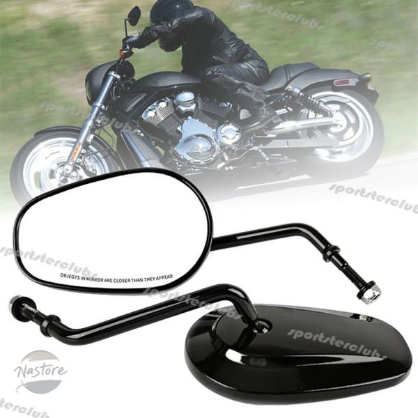 8MM LONG STEM REAR VIEW MIRRORS ハーレー スポーツスター XL1200 883/SOFTAI FAT BOY/TOURING ROAD KING ROAD STREET ELECTRA GLIDE/ダイナ